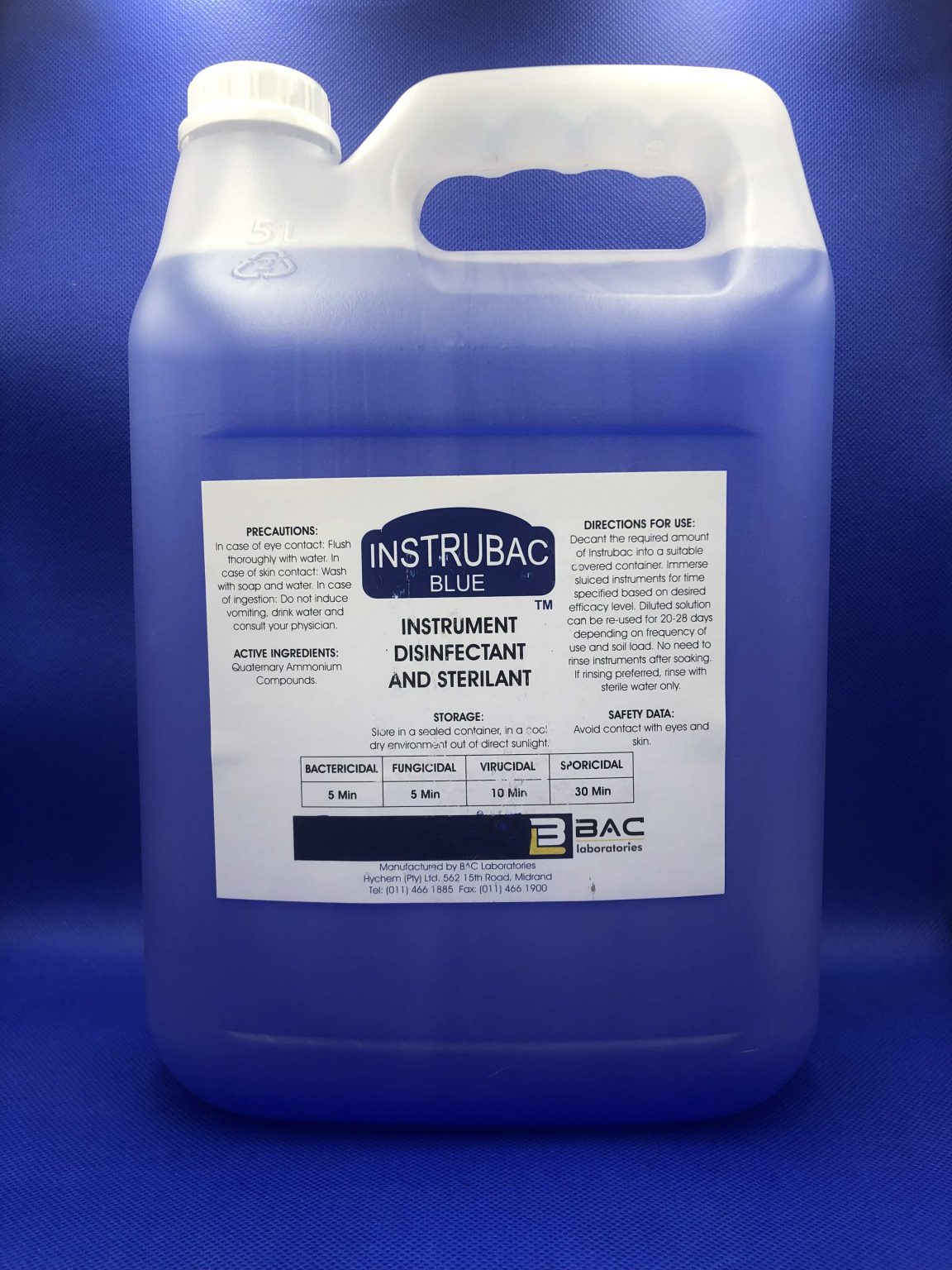 INSTRUBAC BLUE Cold Sterilant - Mednom
